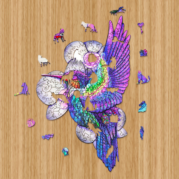 Drevené kreatívne puzzle Vták | Manboxeo.sk